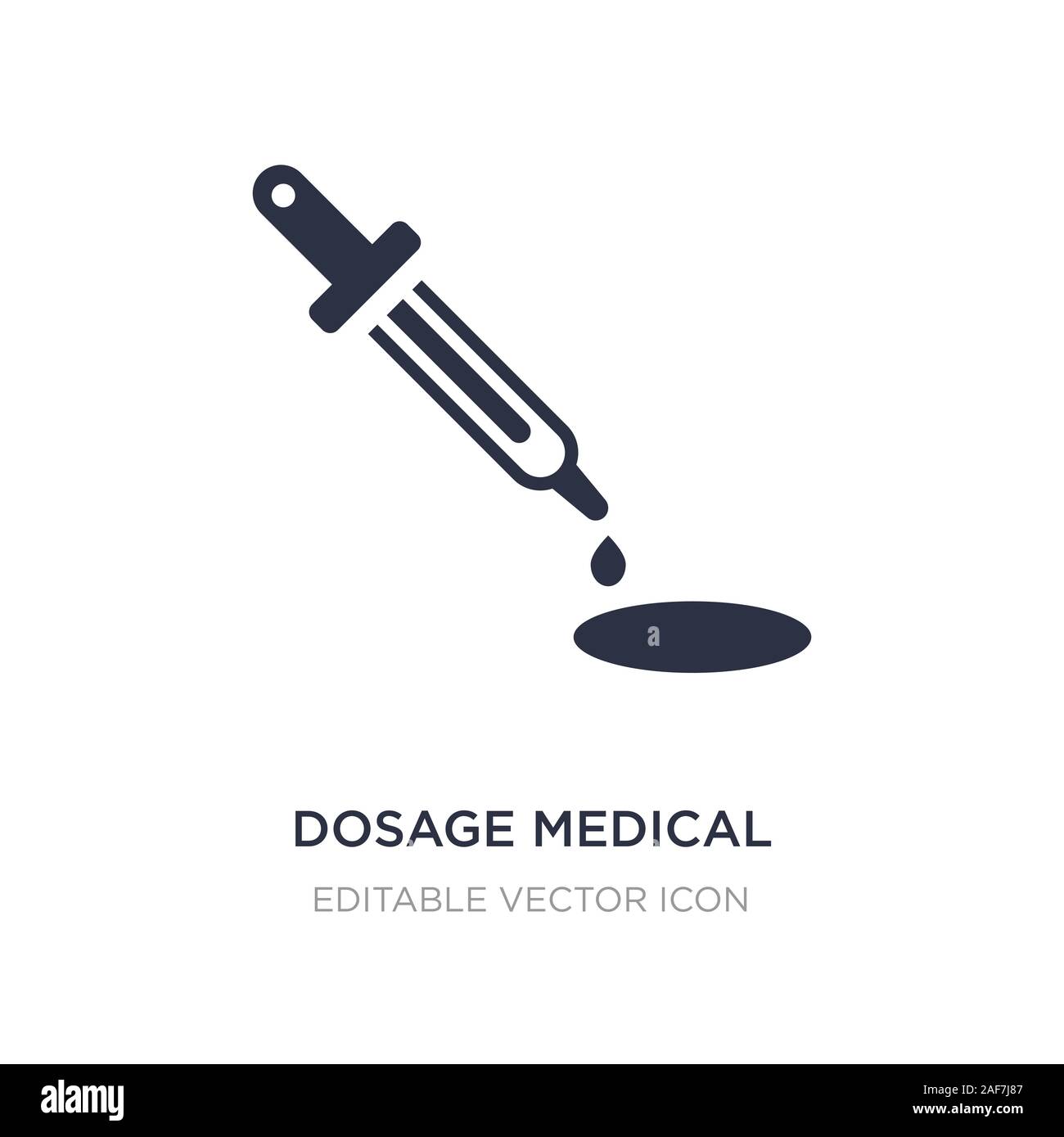 dosage medical tool icon on white background. Simple element ...