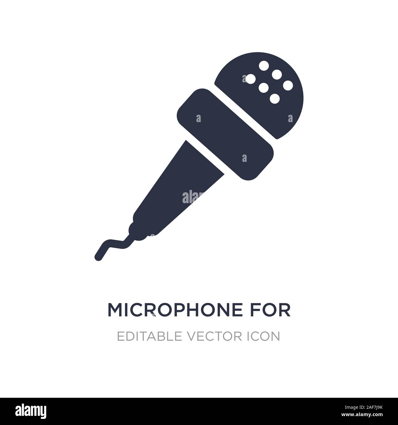 microphone for journalists icon on white background. Simple element ...