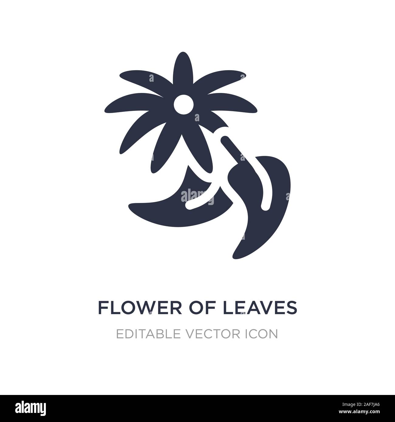 flower of leaves icon on white background. Simple element illustration ...