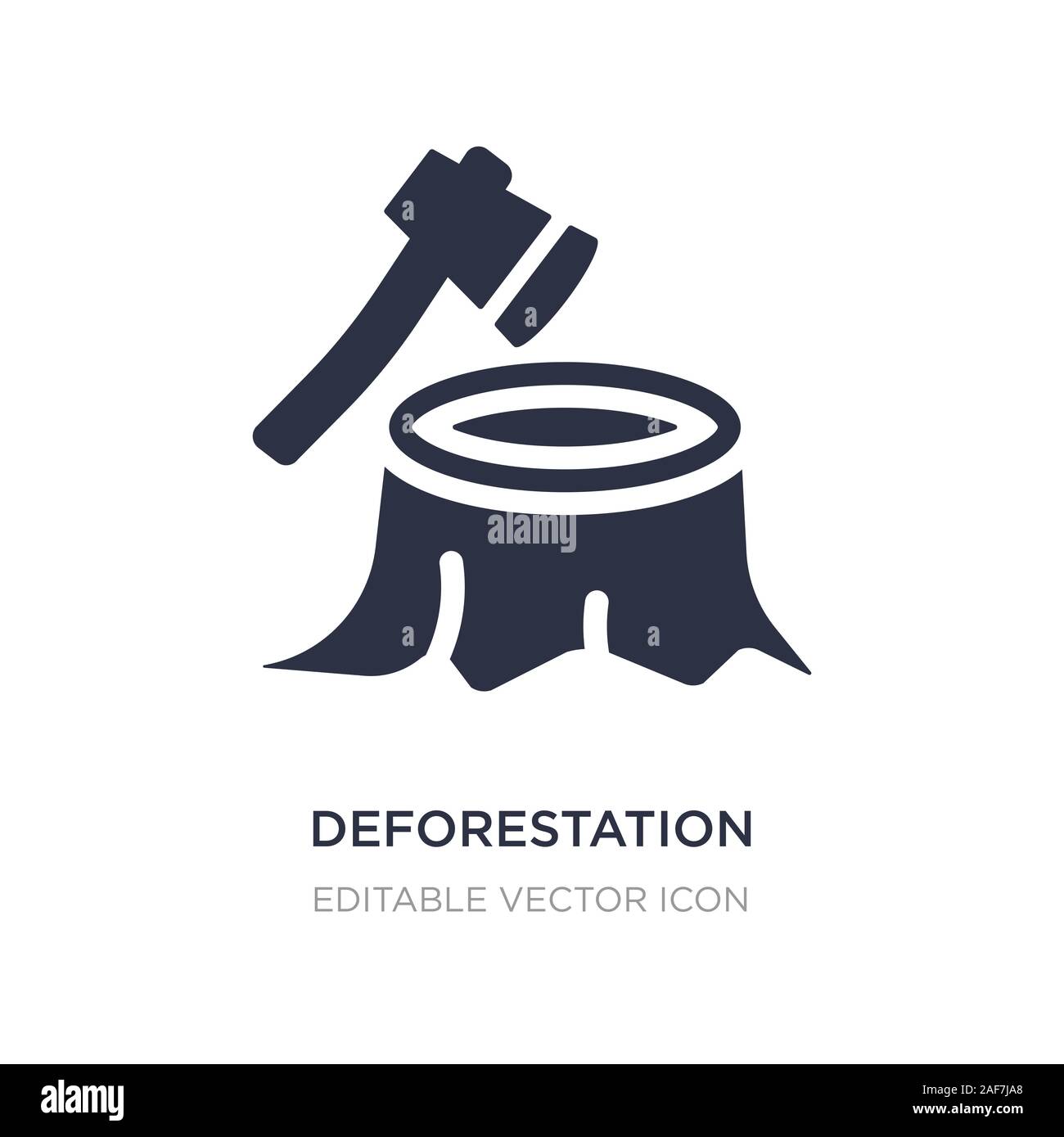 deforestation icon on white background. Simple element illustration ...