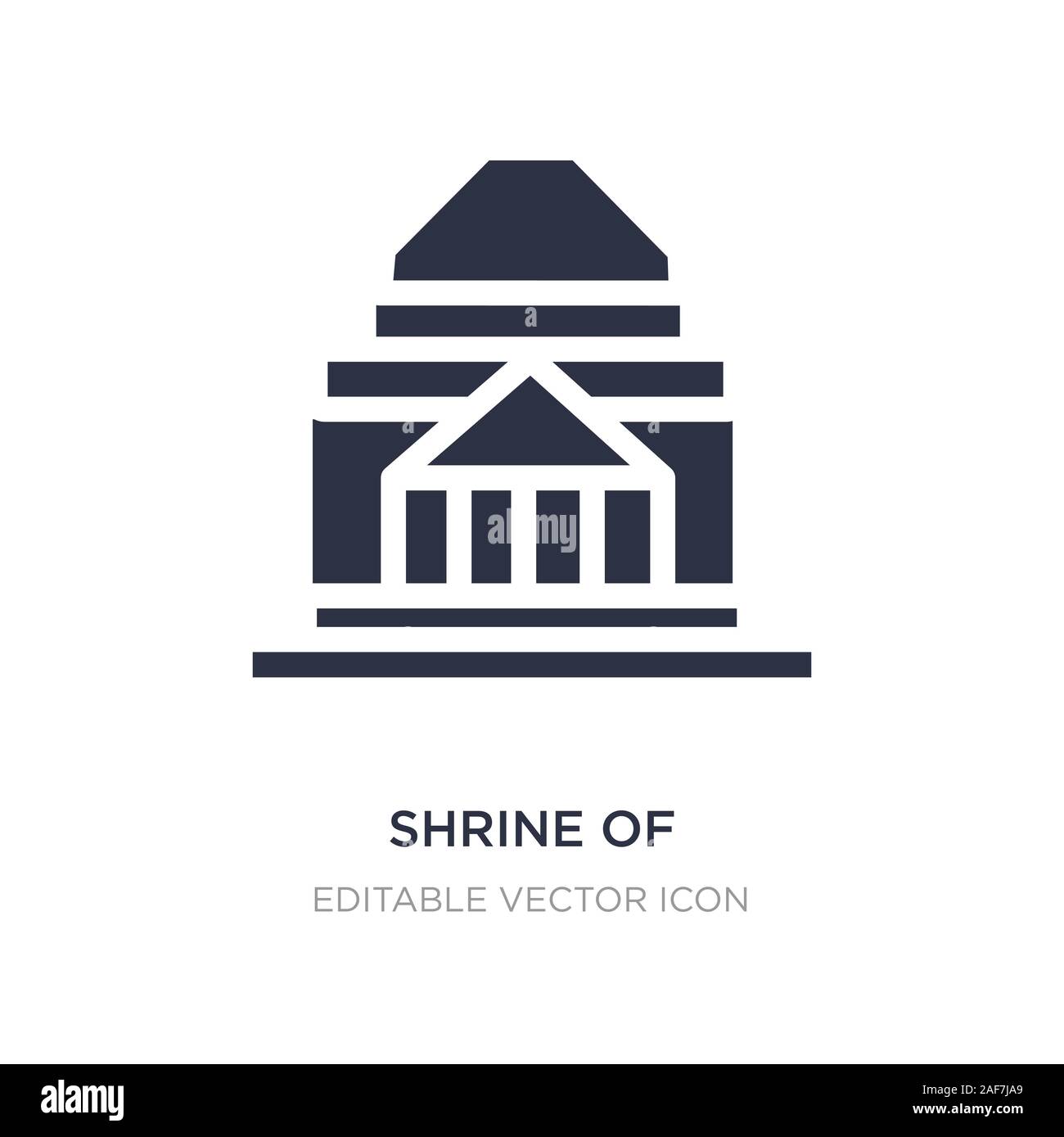 shrine of remembrance icon on white background. Simple element ...