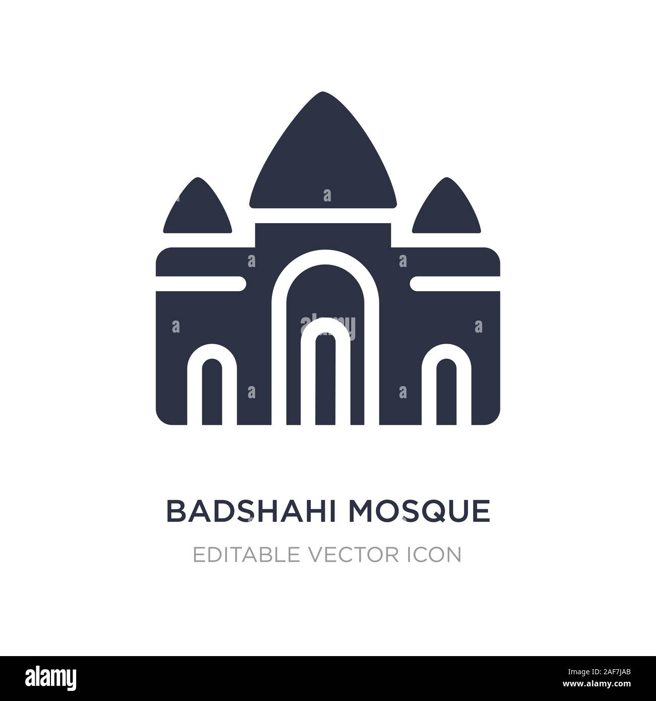 badshahi mosque icon on white background. Simple element illustration ...