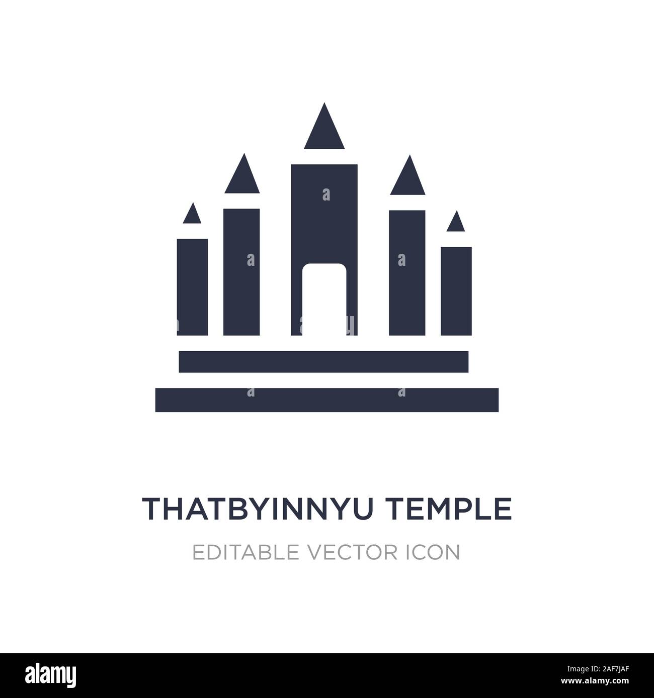 thatbyinnyu temple icon on white background. Simple element ...
