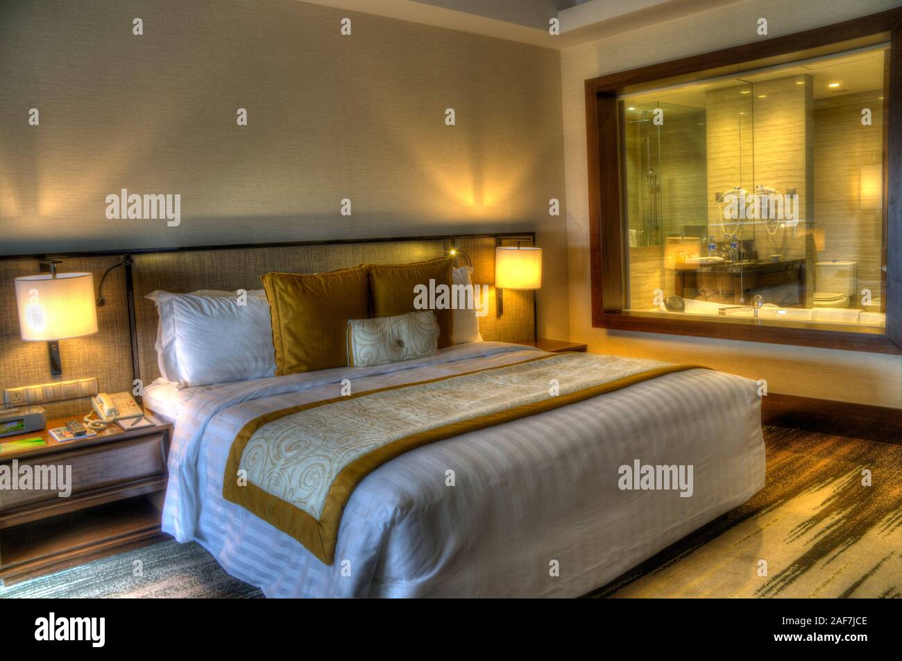 beautiful bedroom in condomunium, apartment, house with double bed and ...