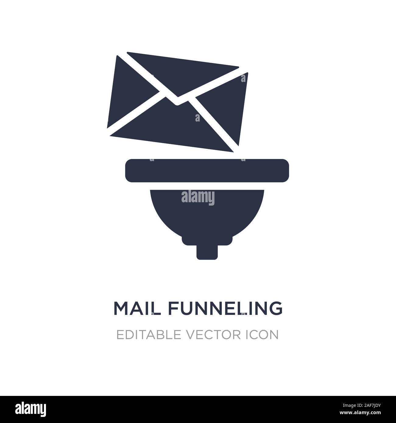 mail funneling icon on white background. Simple element illustration ...