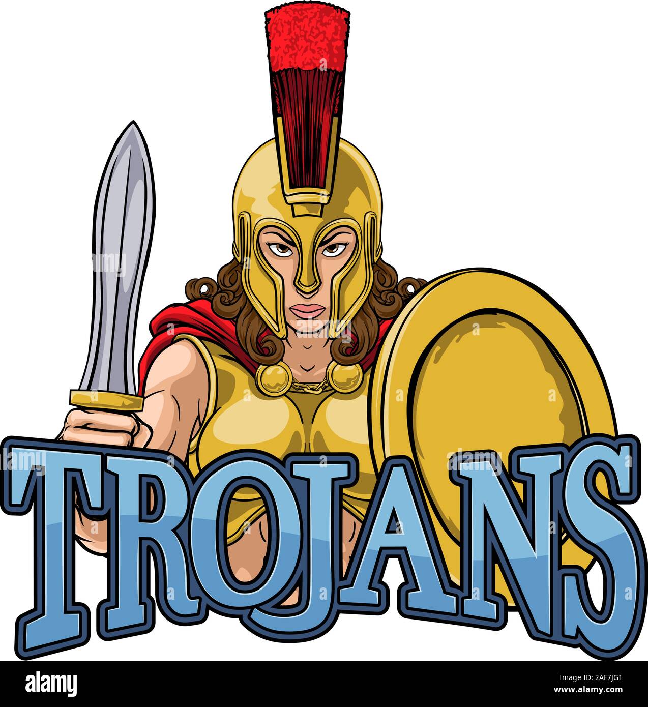 Spartan Trojan Female Warrior Gladiator Woman Stock Vector Image & Art ...