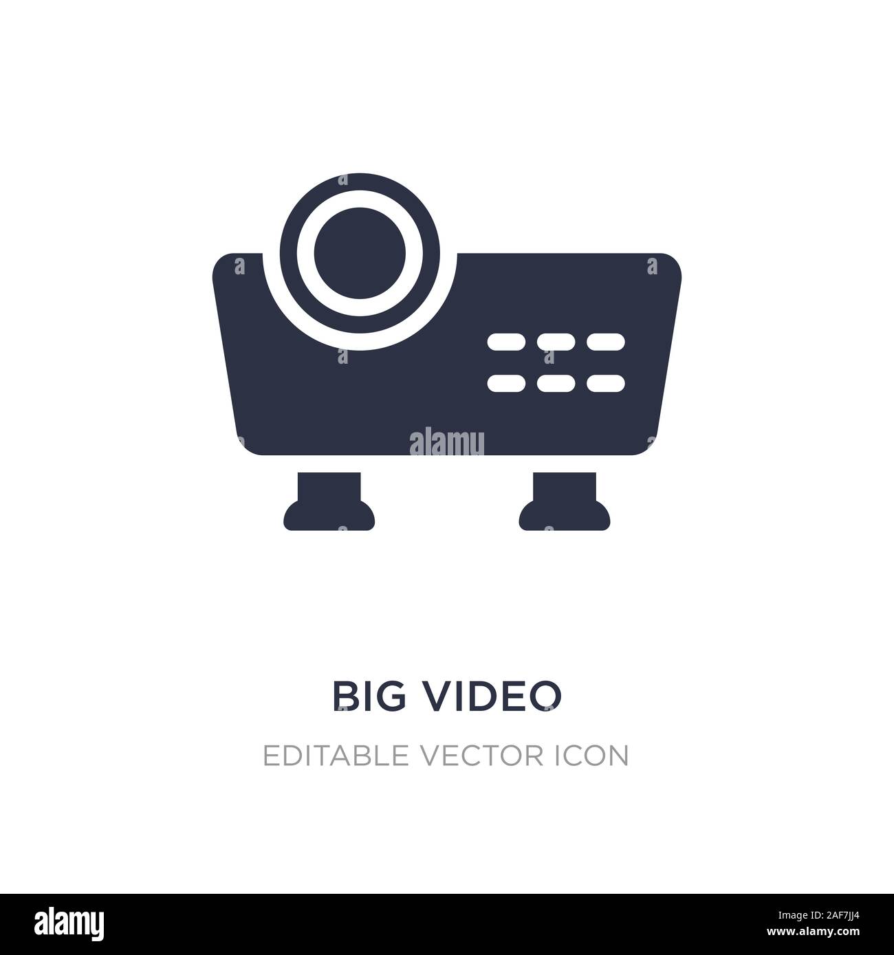 big video projector icon on white background. Simple element ...