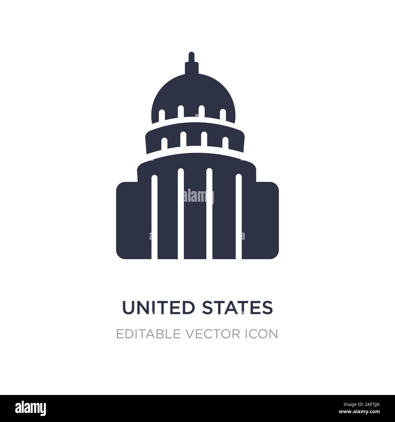 united states capitol icon on white background. Simple element ...