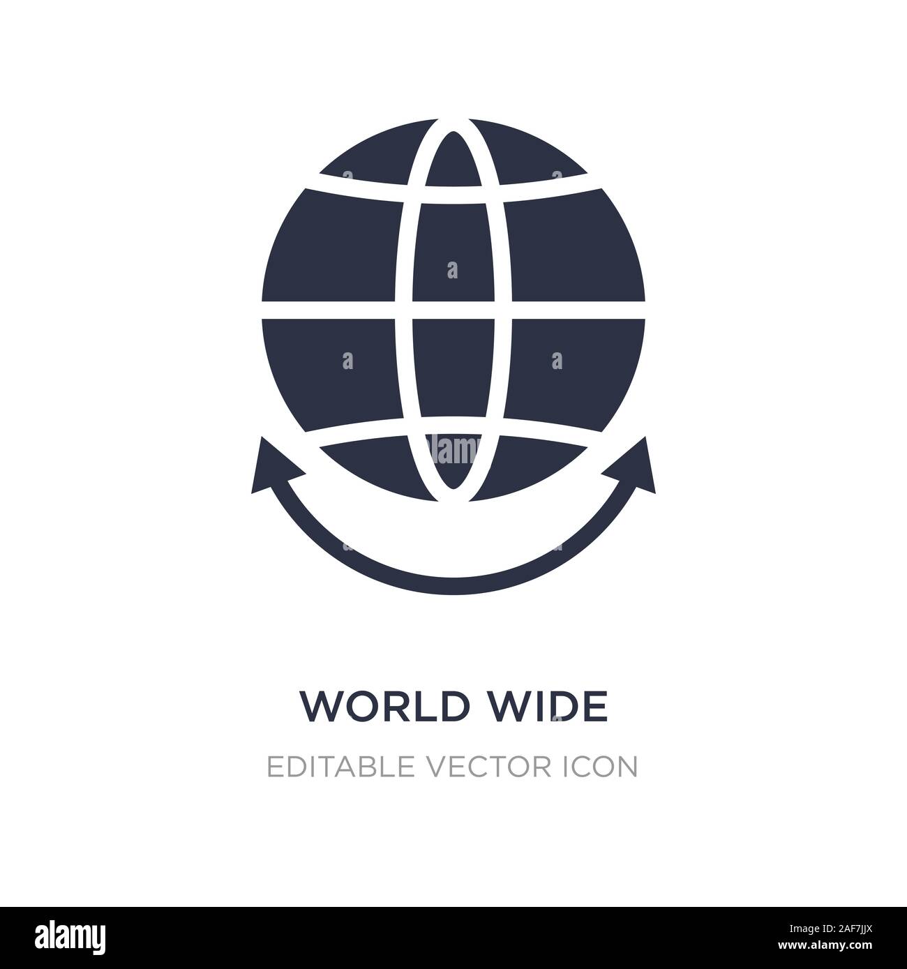 world wide icon on white background. Simple element illustration from ...