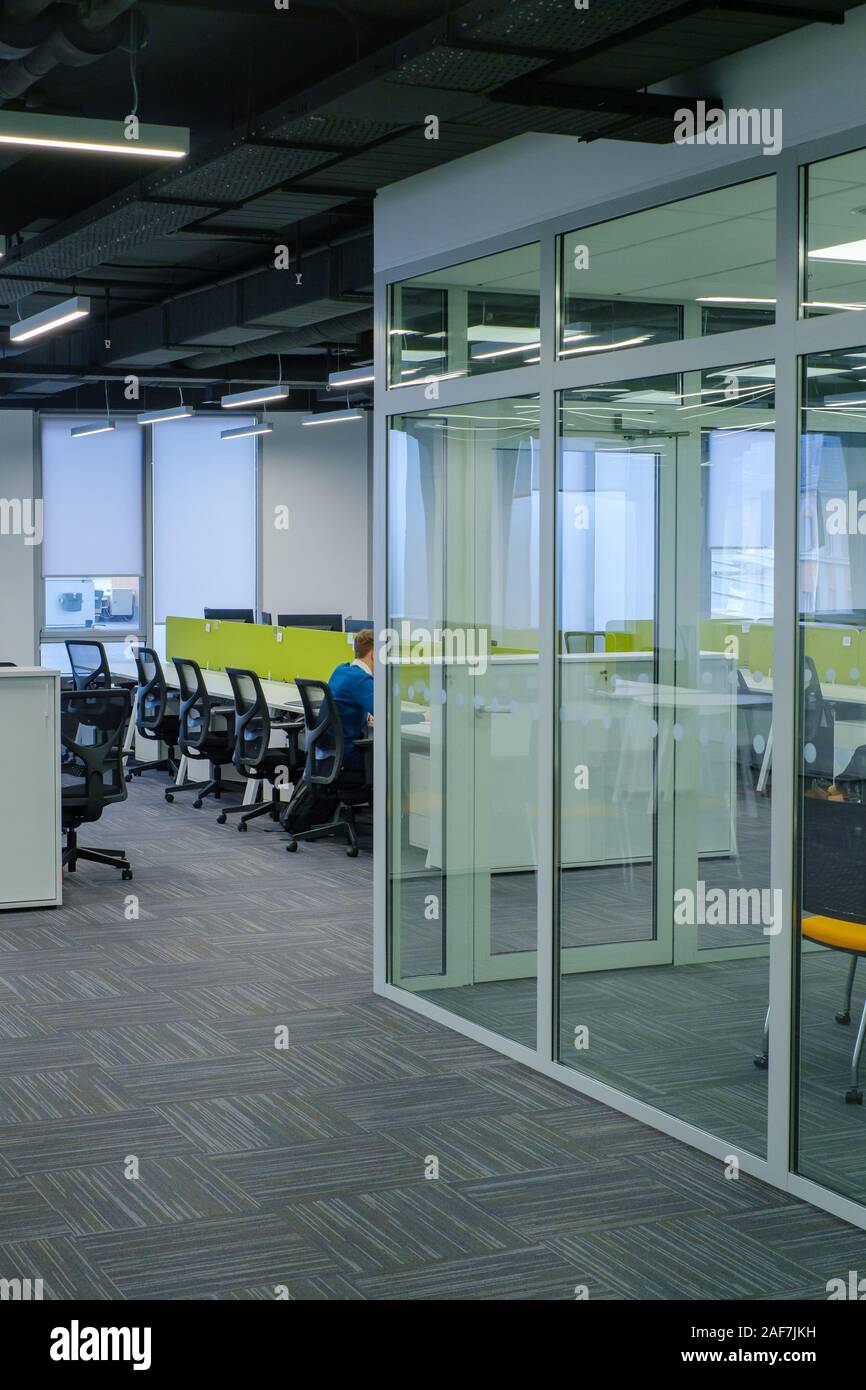 Interior of a modern office of engineering center Stock Photo - Alamy