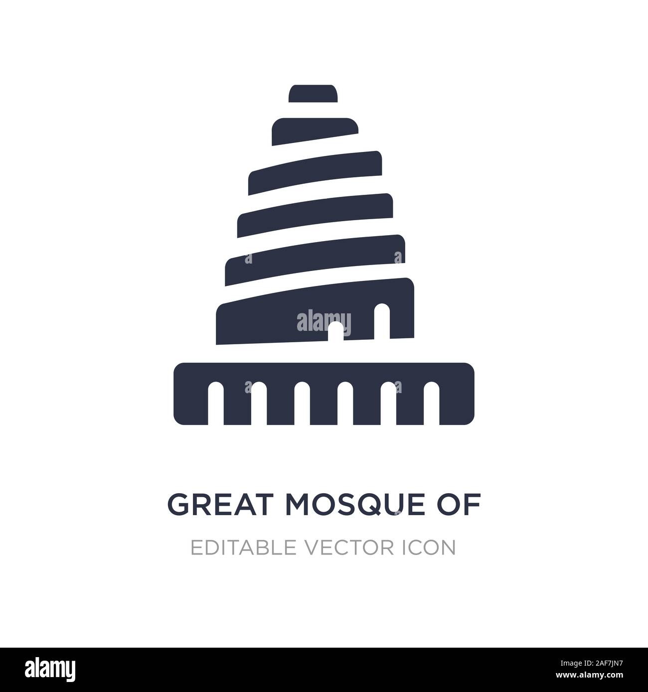 great mosque of samarra icon on white background. Simple element ...
