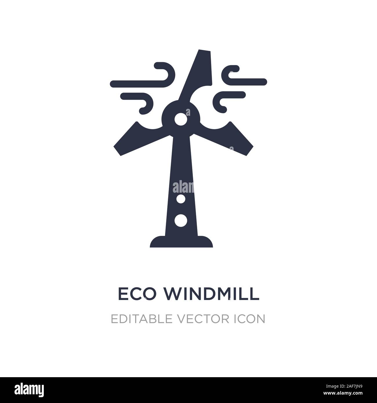 eco windmill icon on white background. Simple element illustration from ...