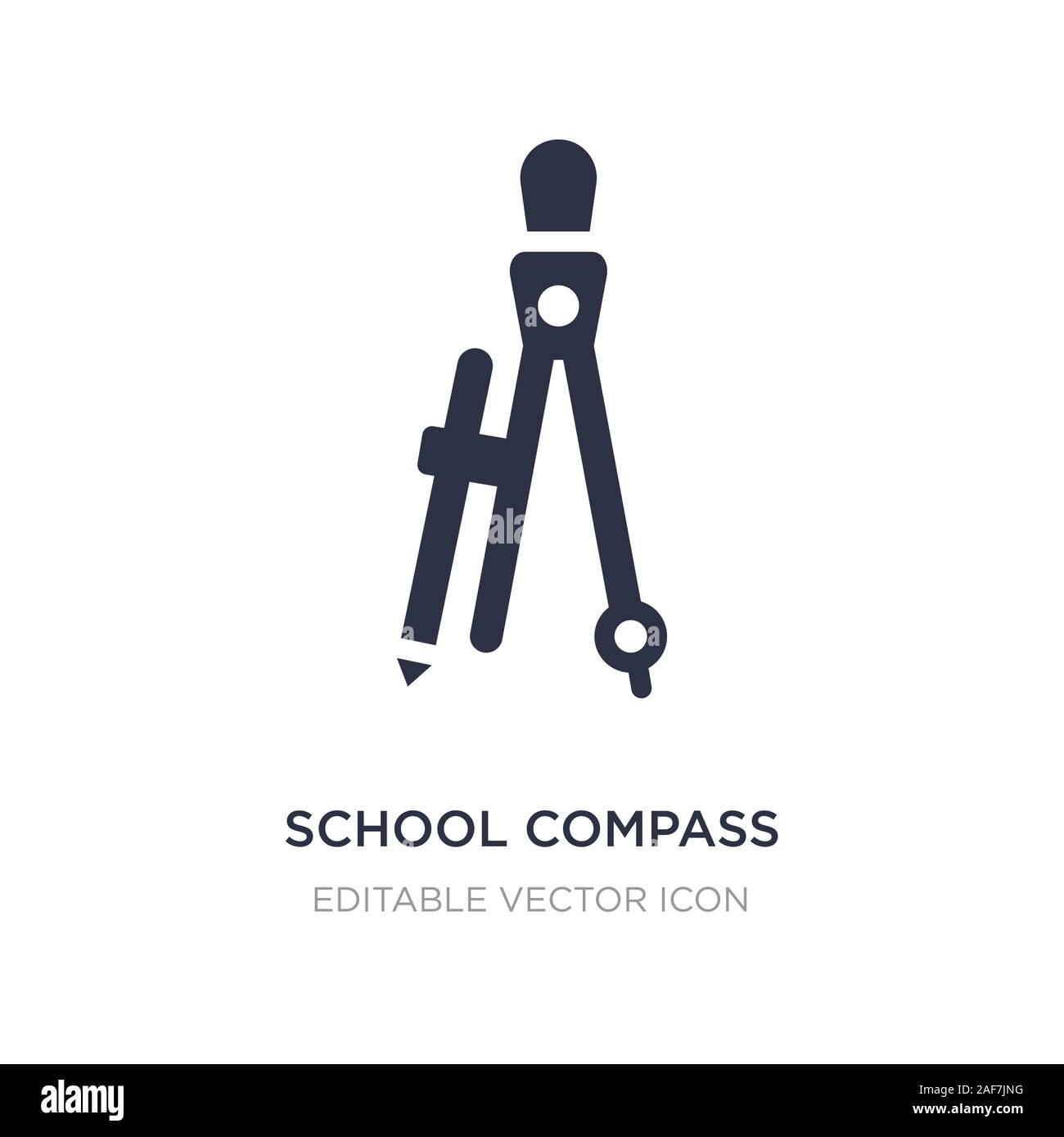 school compass icon on white background. Simple element illustration ...
