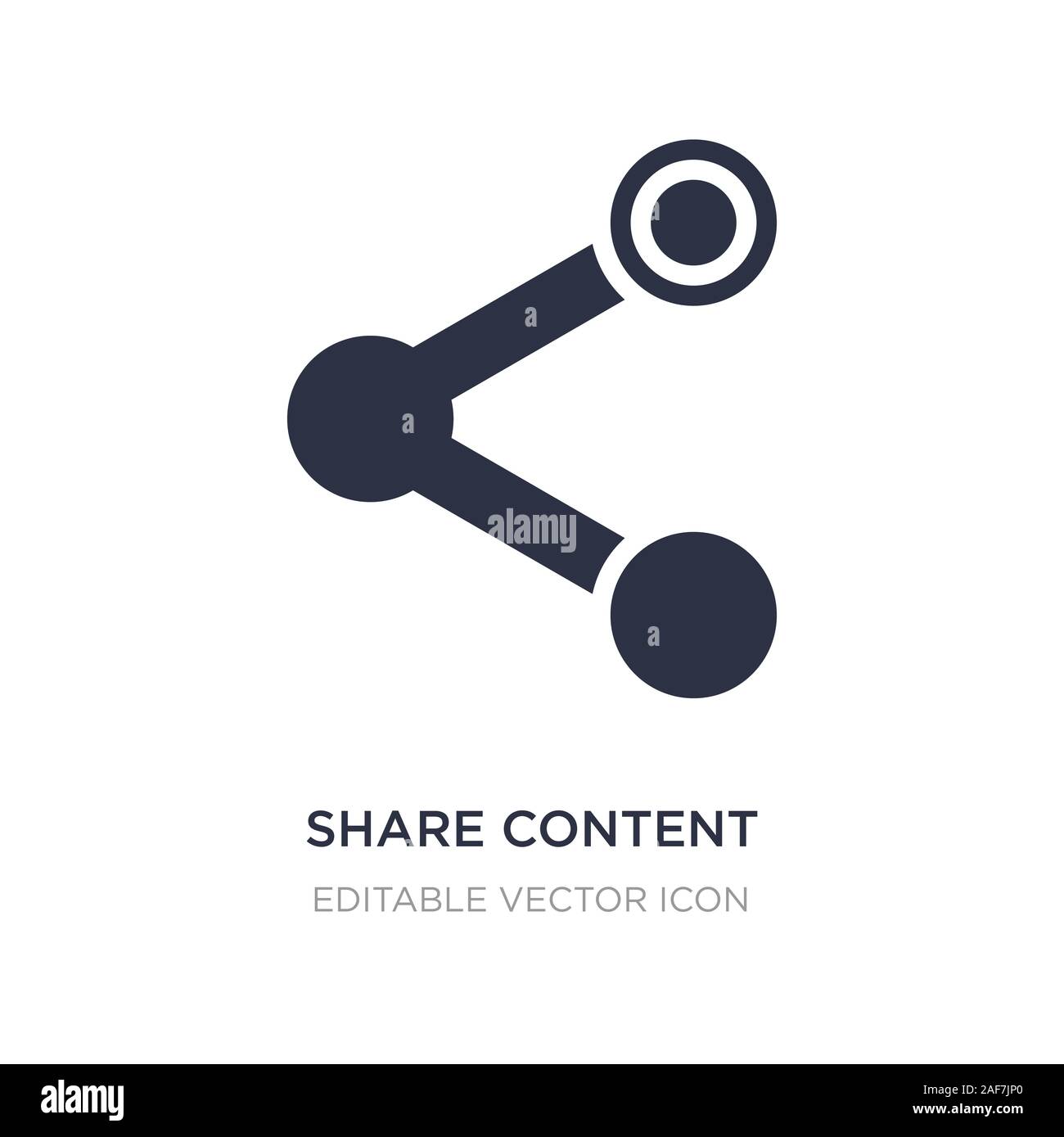 share content icon on white background. Simple element illustration ...