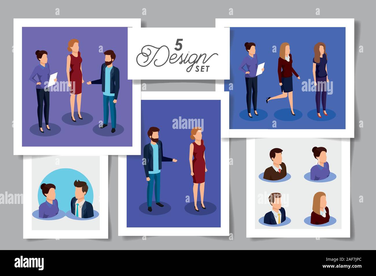 set five designs of business people Stock Vector Image & Art - Alamy