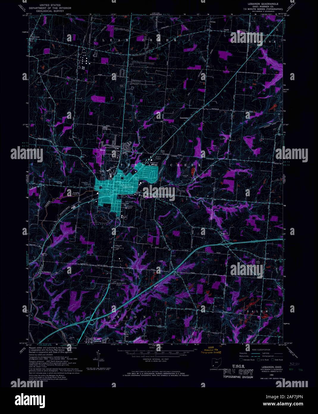Map of lebanon ohio hi-res stock photography and images - Alamy
