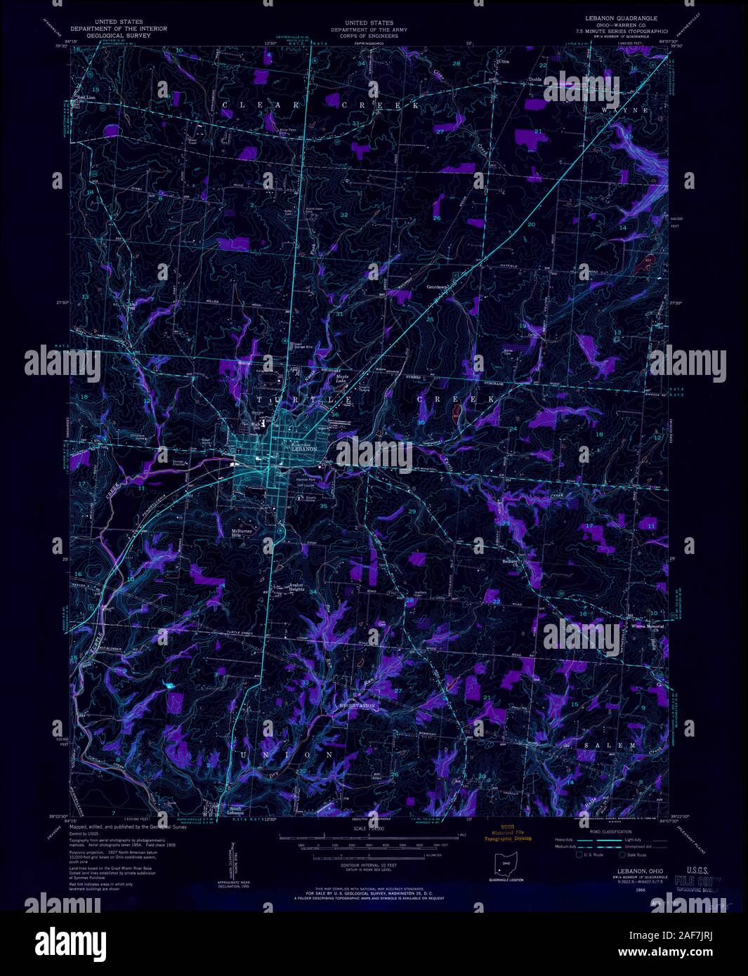 Lebanon ohio map hi-res stock photography and images - Alamy