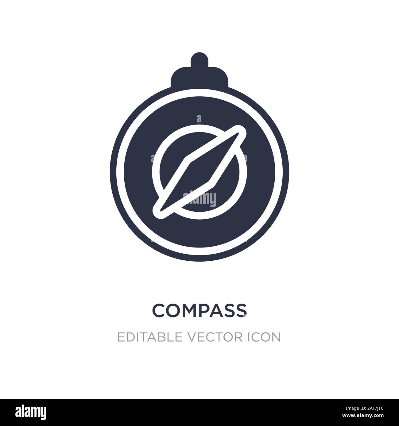 compass pointing north icon on white background. Simple element ...