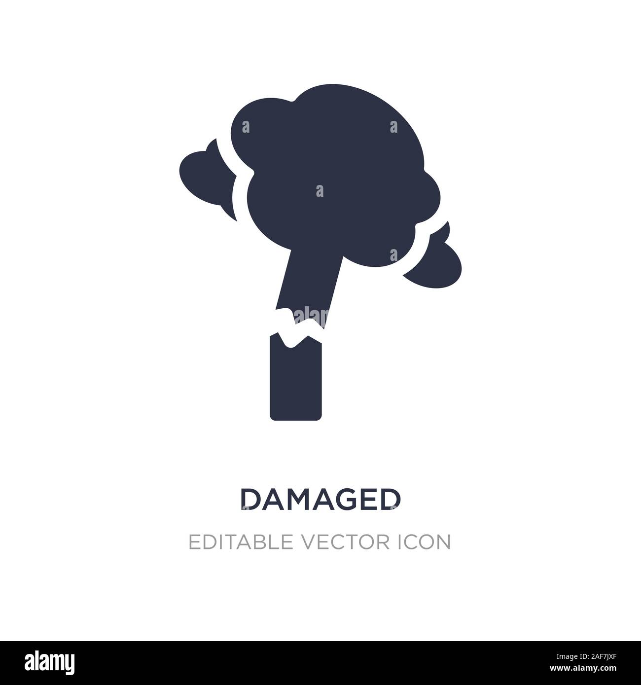 damaged icon on white background. Simple element illustration from ...