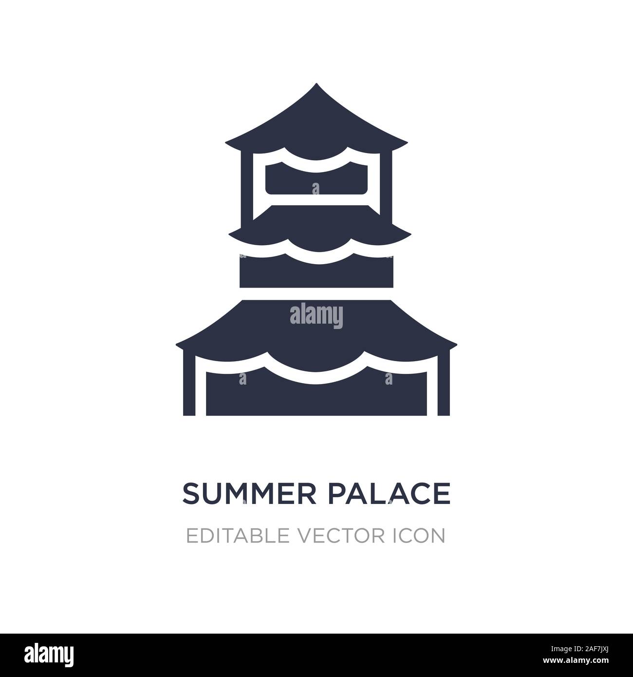 summer palace icon on white background. Simple element illustration ...