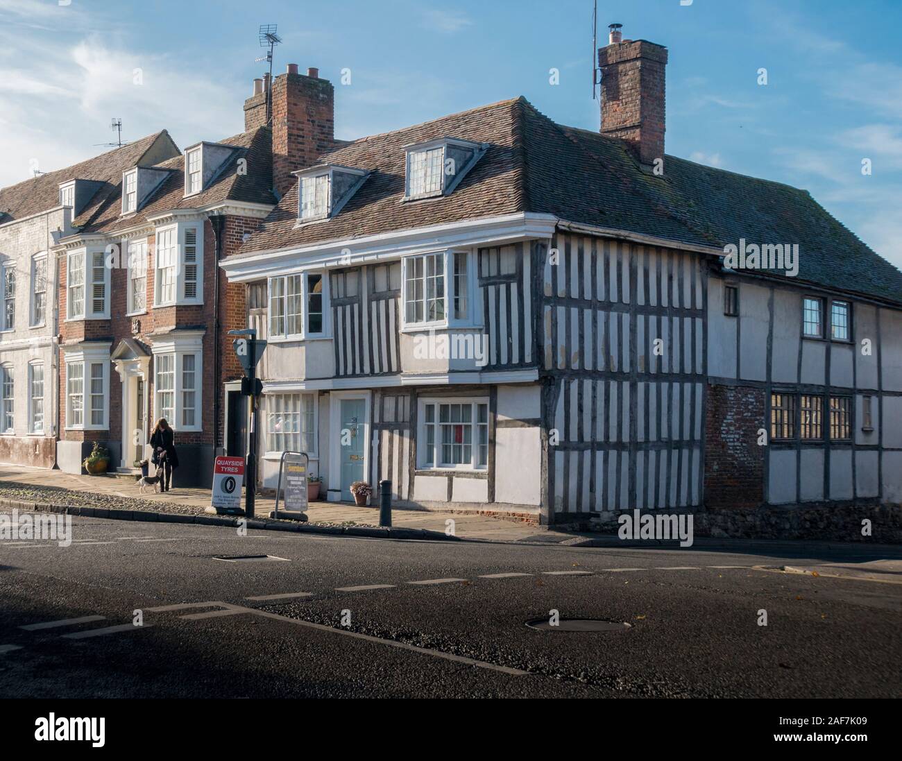 Ancient timber framed building in the medieval market town of Faversham ...