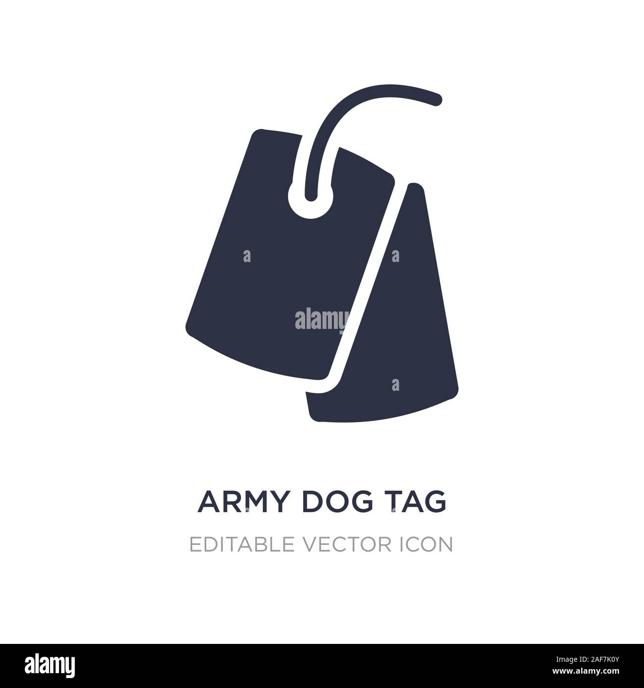 army dog tag icon on white background. Simple element illustration from ...