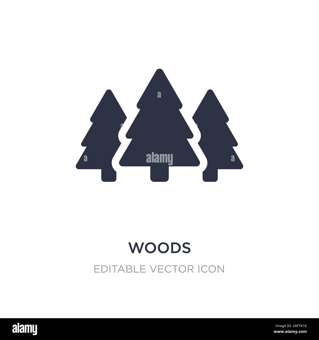woods icon on white background. Simple element illustration from Nature ...