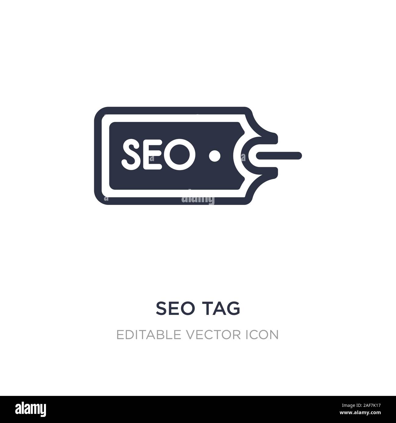 seo tag icon on white background. Simple element illustration from ...