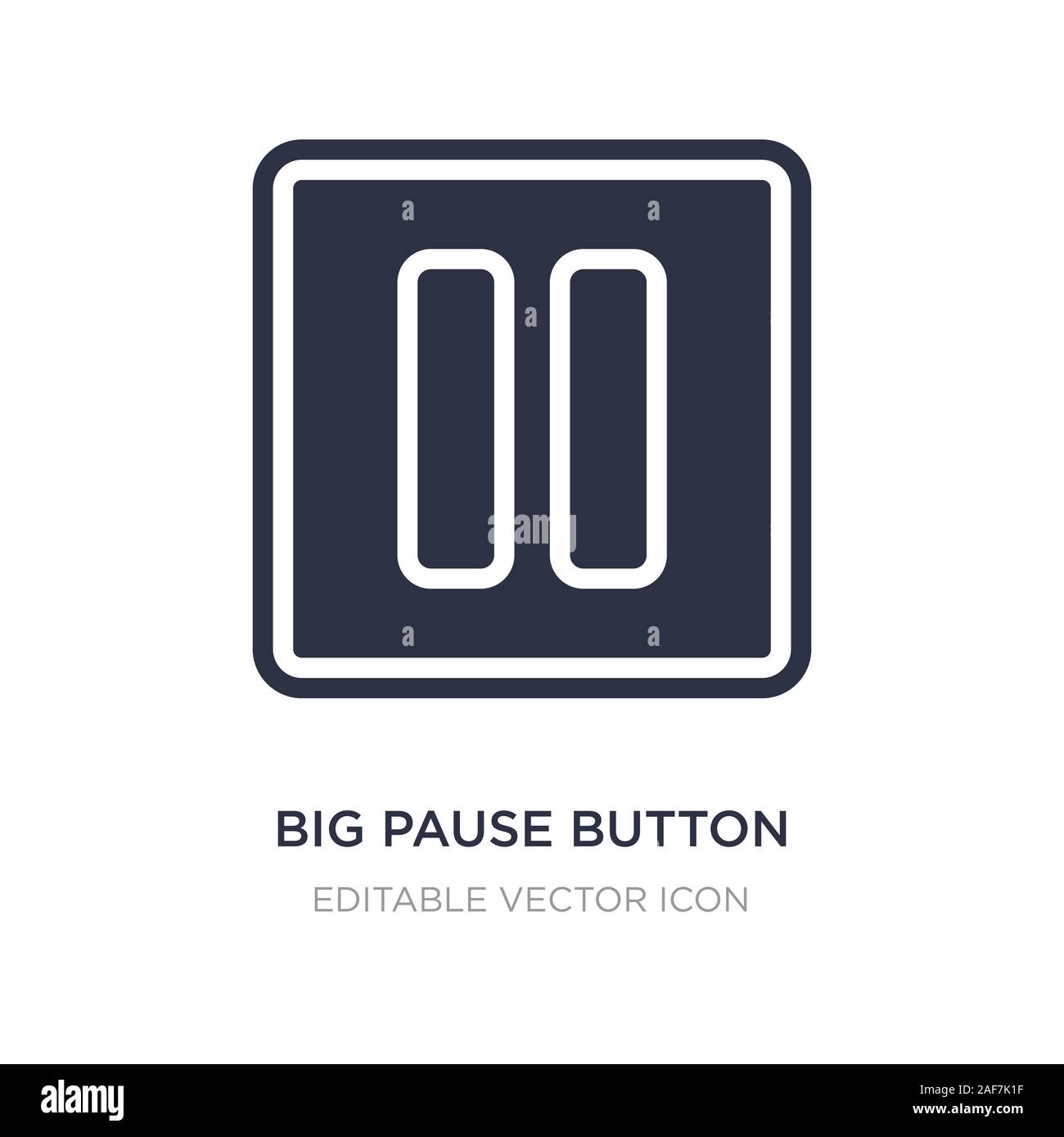 big pause button icon on white background. Simple element illustration ...