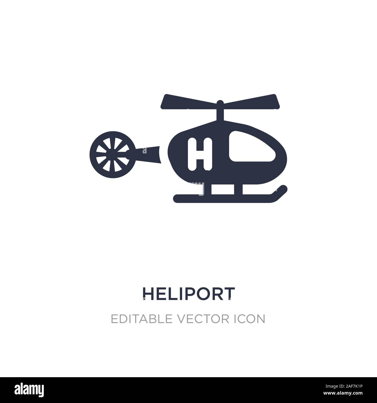 heliport icon on white background. Simple element illustration from ...