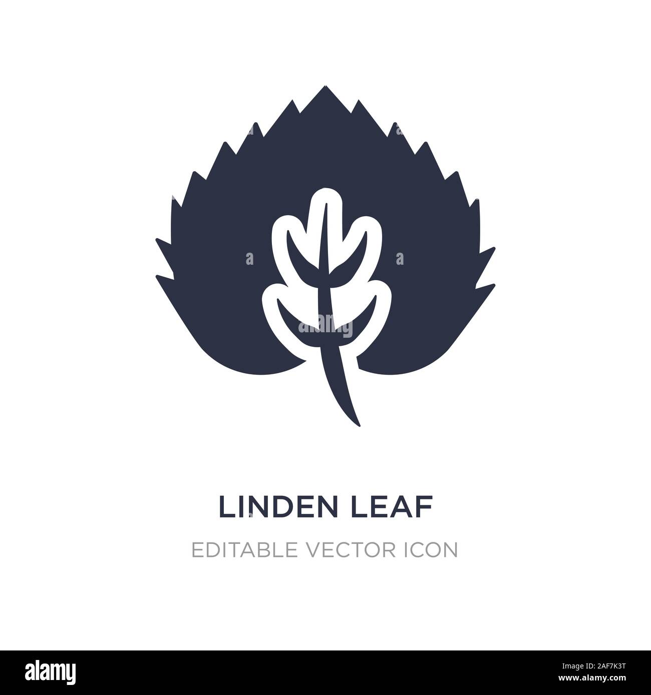 linden leaf icon on white background. Simple element illustration from ...