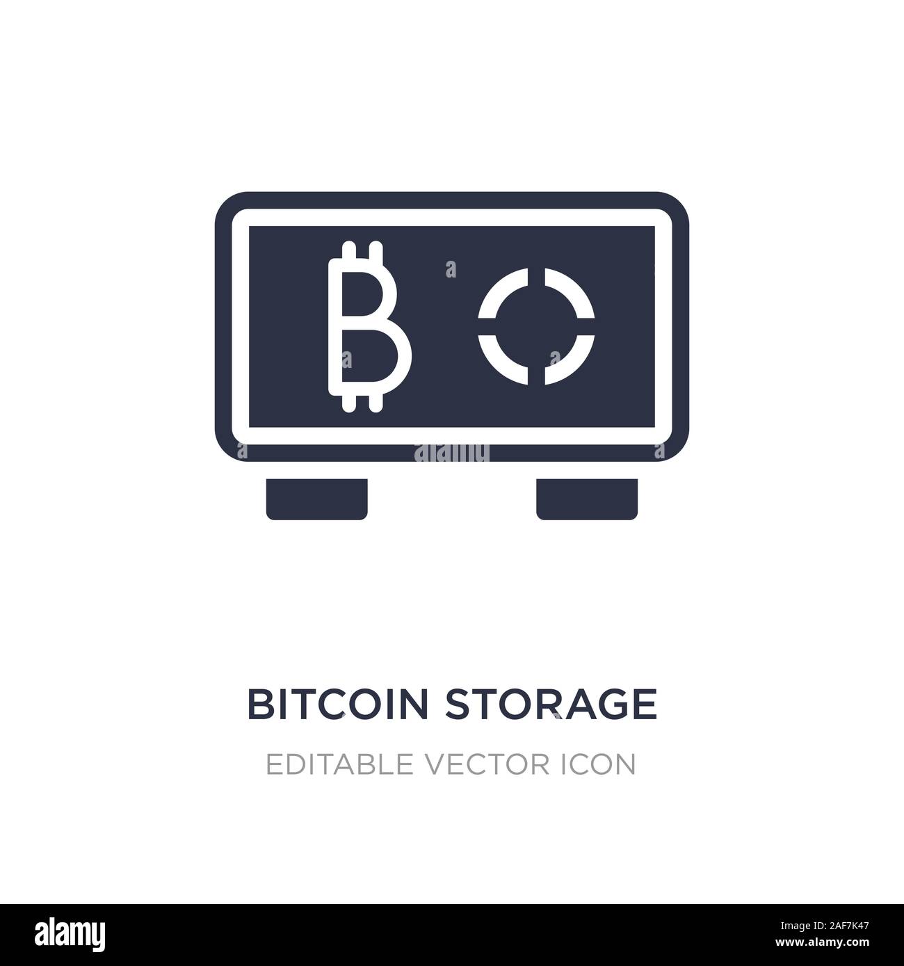 bitcoin storage icon on white background. Simple element illustration ...