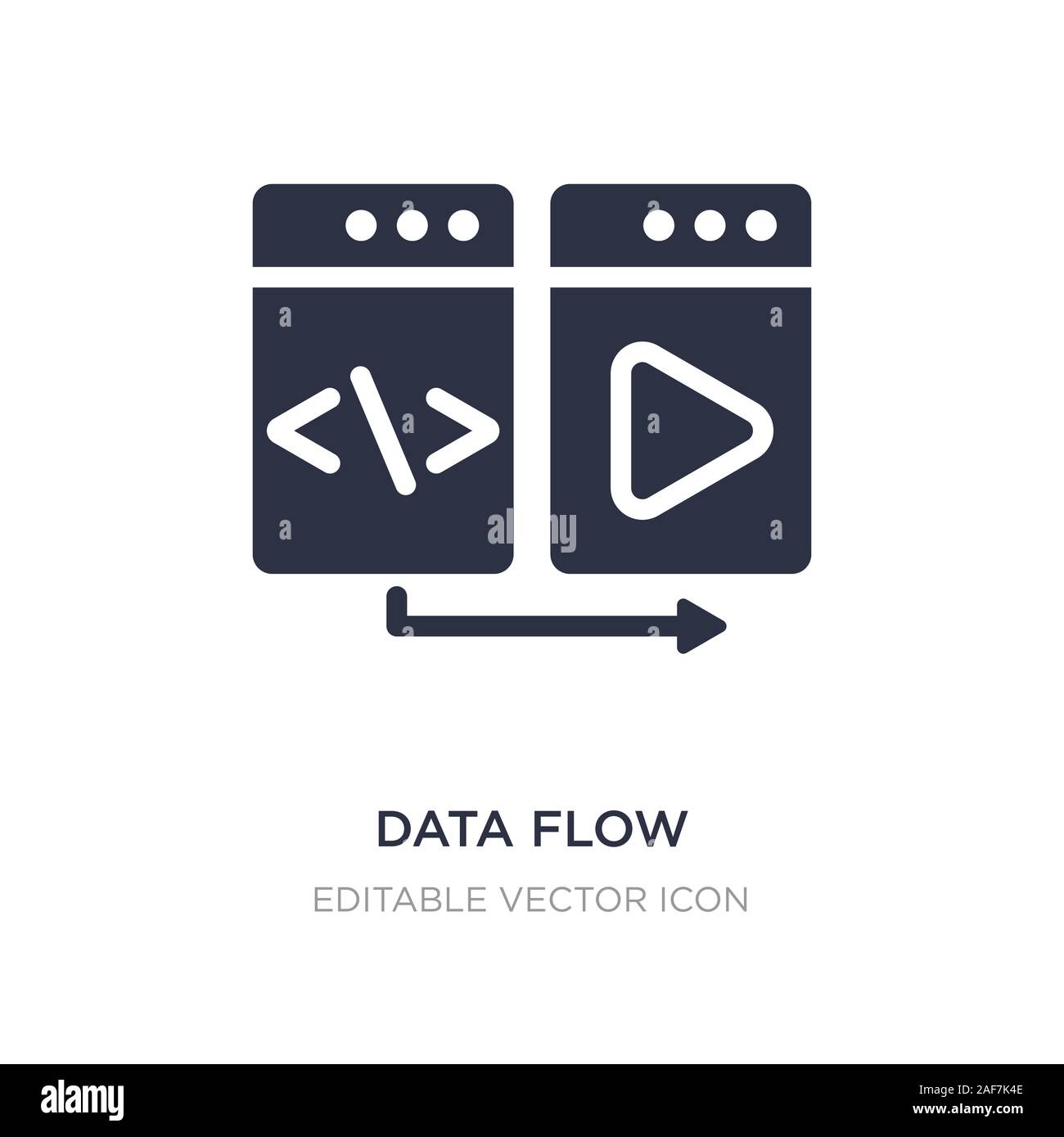 data flow icon on white background. Simple element illustration from ...