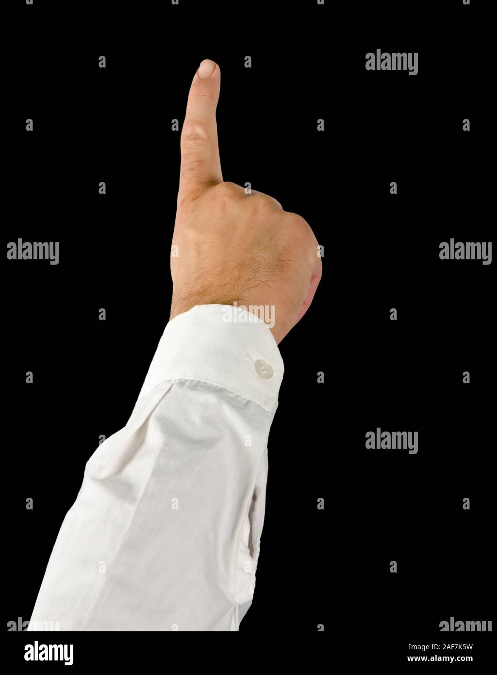 Hand pointing up Stock Photo - Alamy