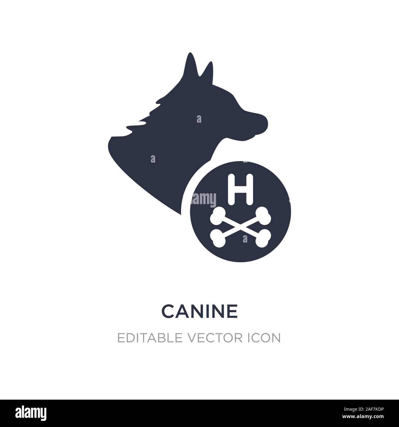 canine icon on white background. Simple element illustration from ...