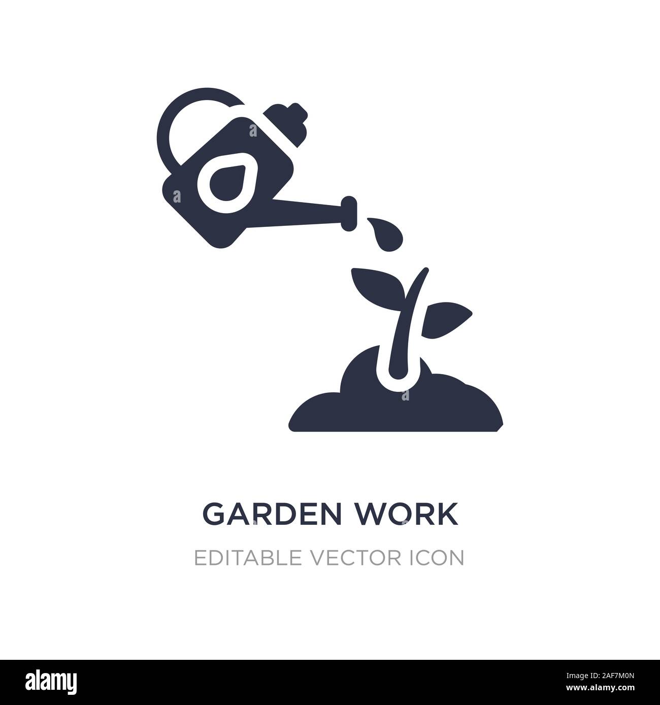 garden work icon on white background. Simple element illustration from ...
