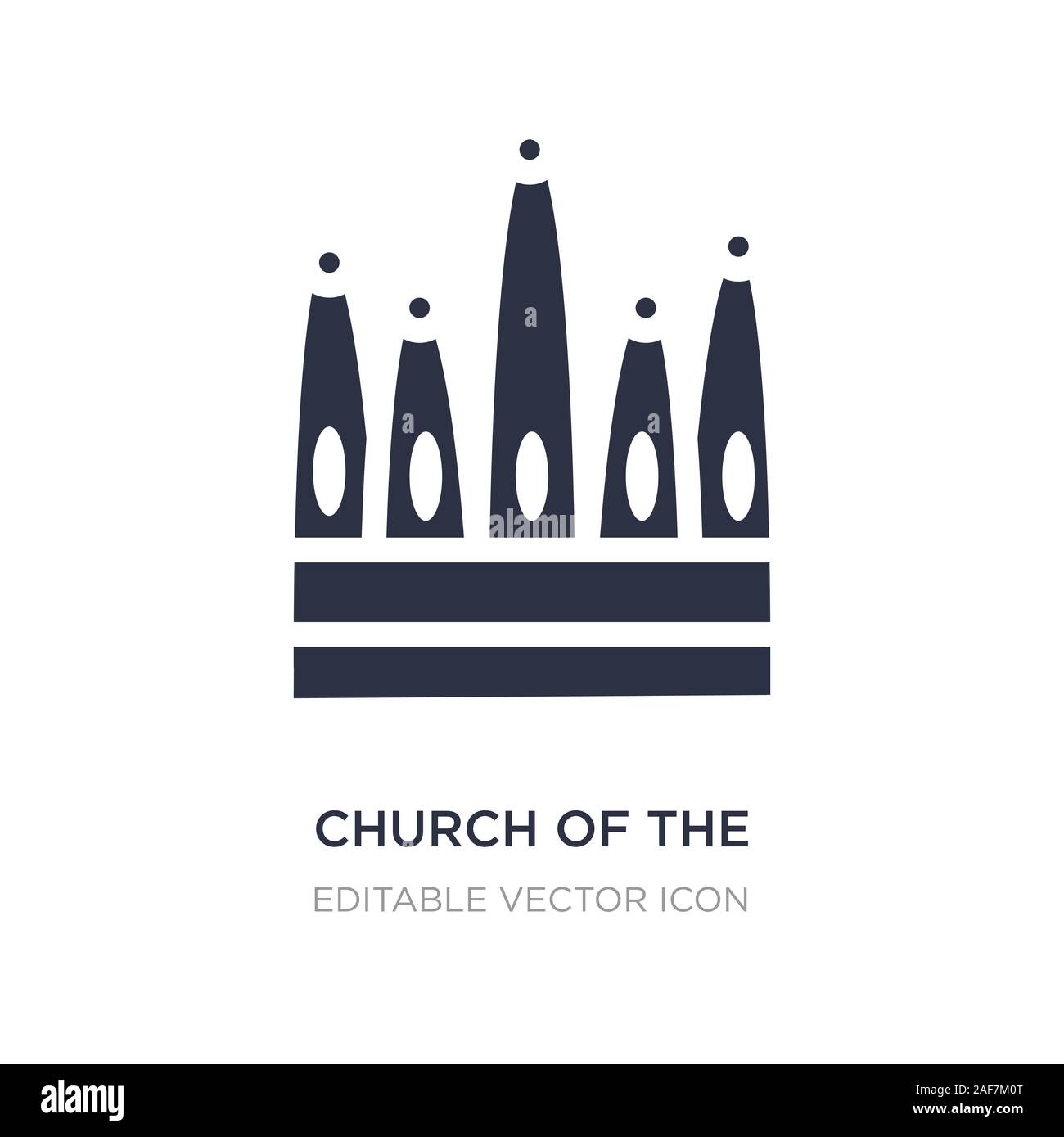 church of the holy family icon on white background. Simple element ...