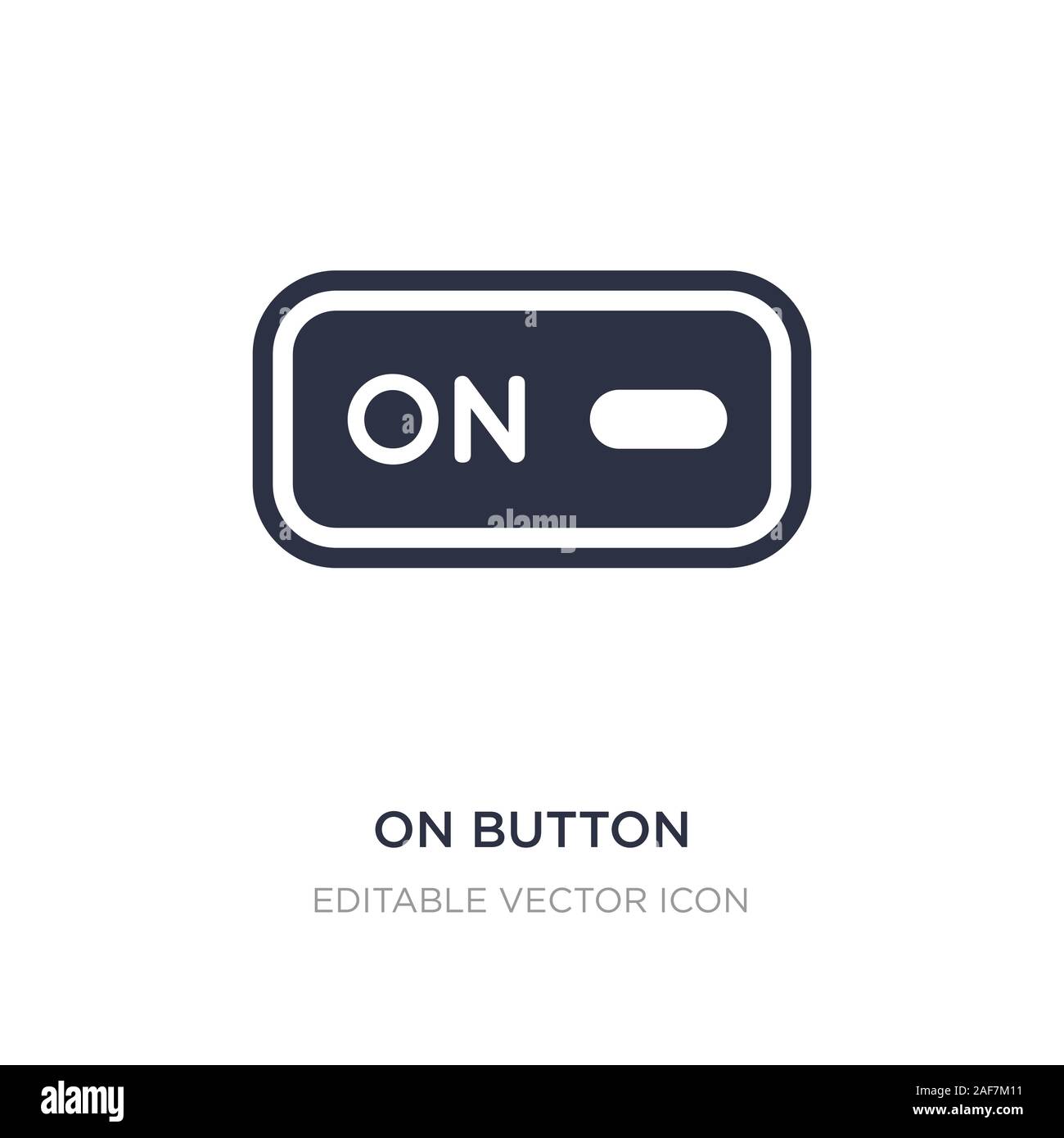 on button icon on white background. Simple element illustration from ...