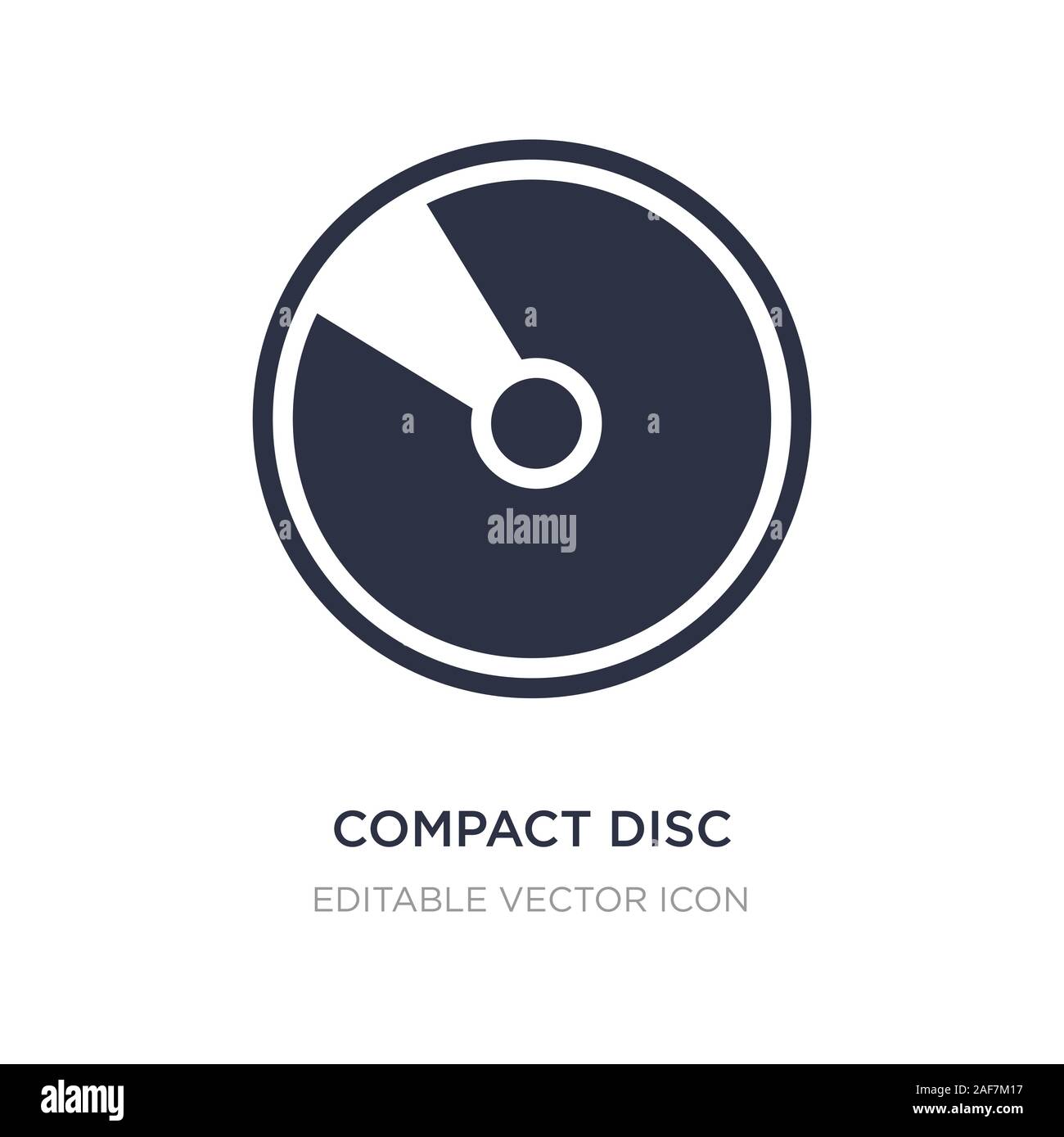 compact disc with glare icon on white background. Simple element ...