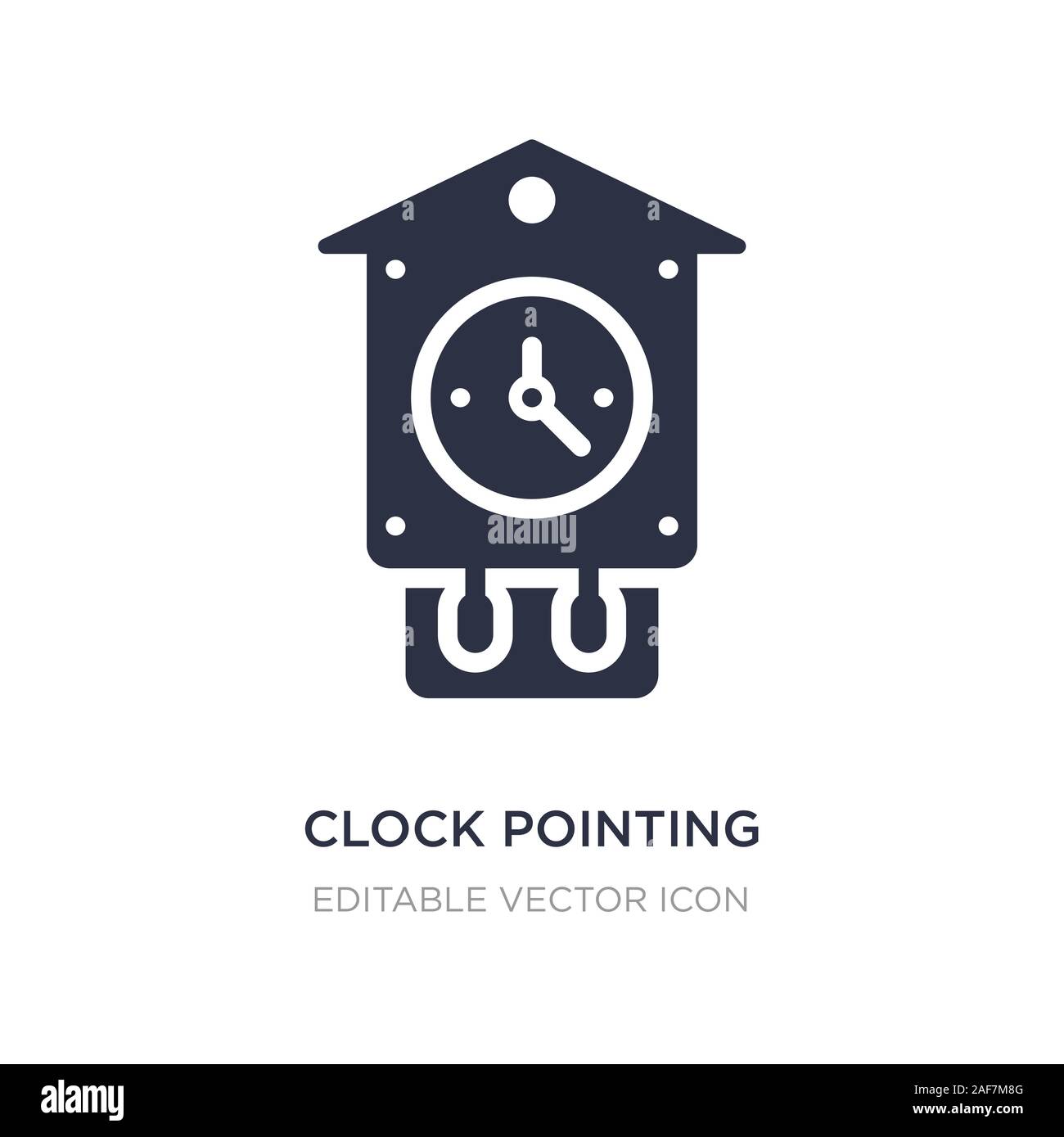clock pointing four o'clock icon on white background. Simple element ...