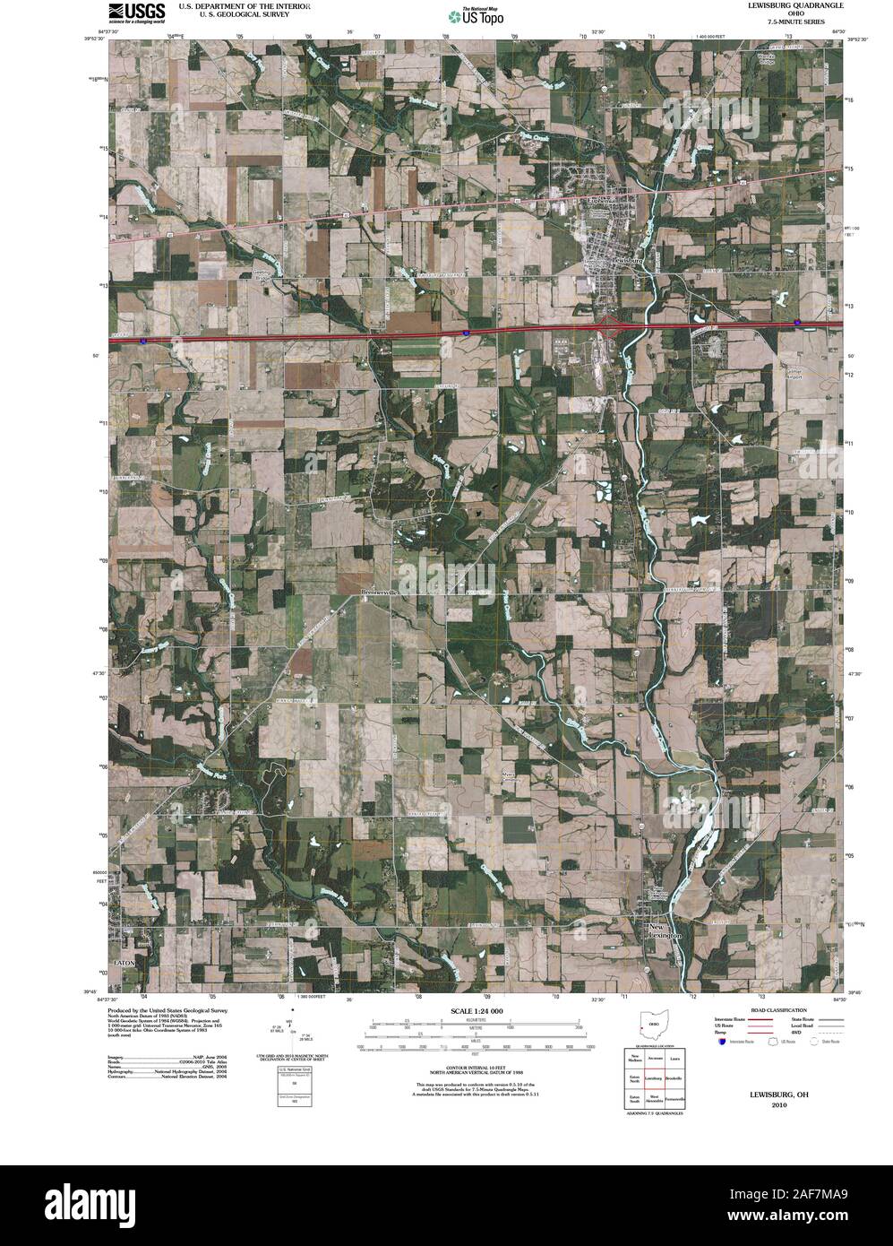 Map of lewisburg hi-res stock photography and images - Alamy