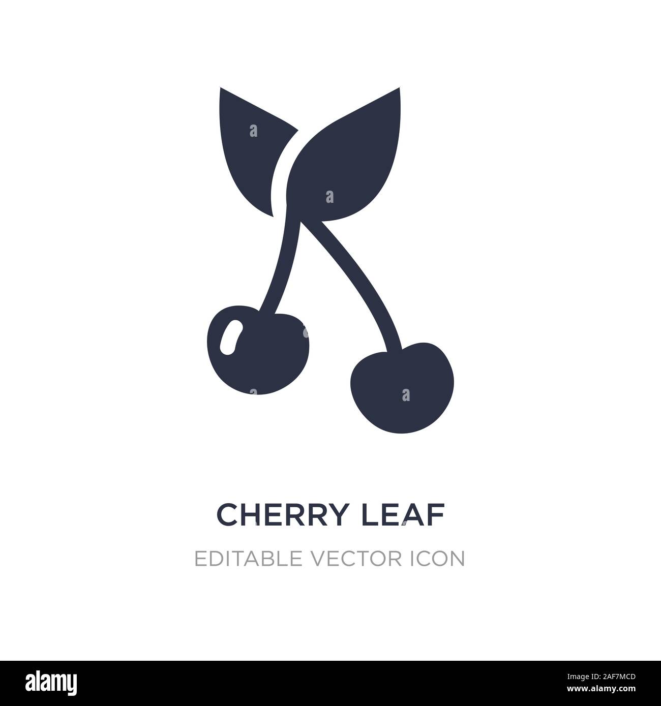 cherry leaf icon on white background. Simple element illustration from ...
