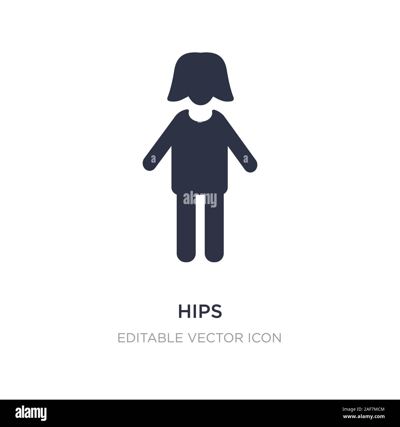 hips icon on white background. Simple element illustration from People ...