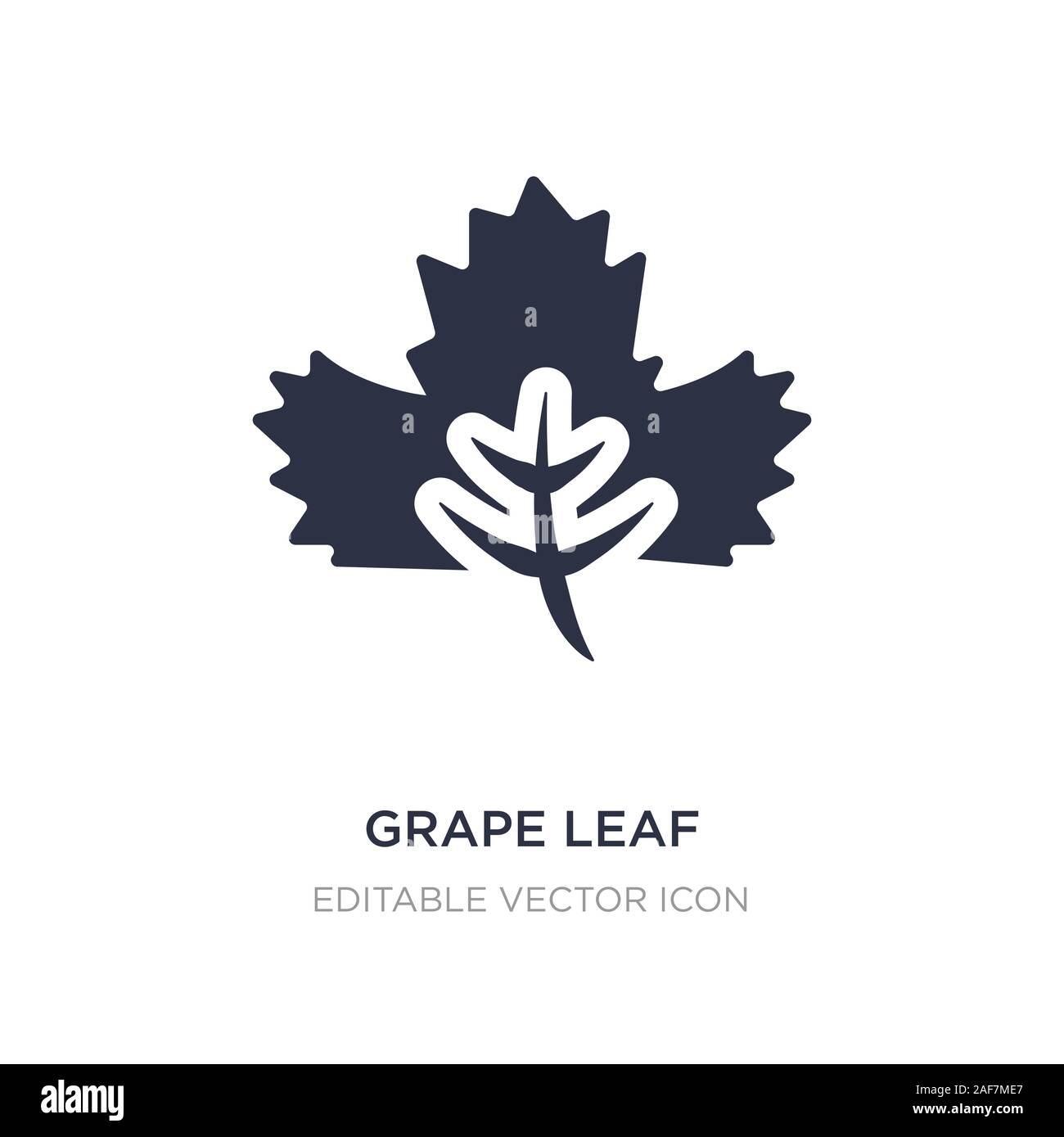 grape leaf icon on white background. Simple element illustration from ...