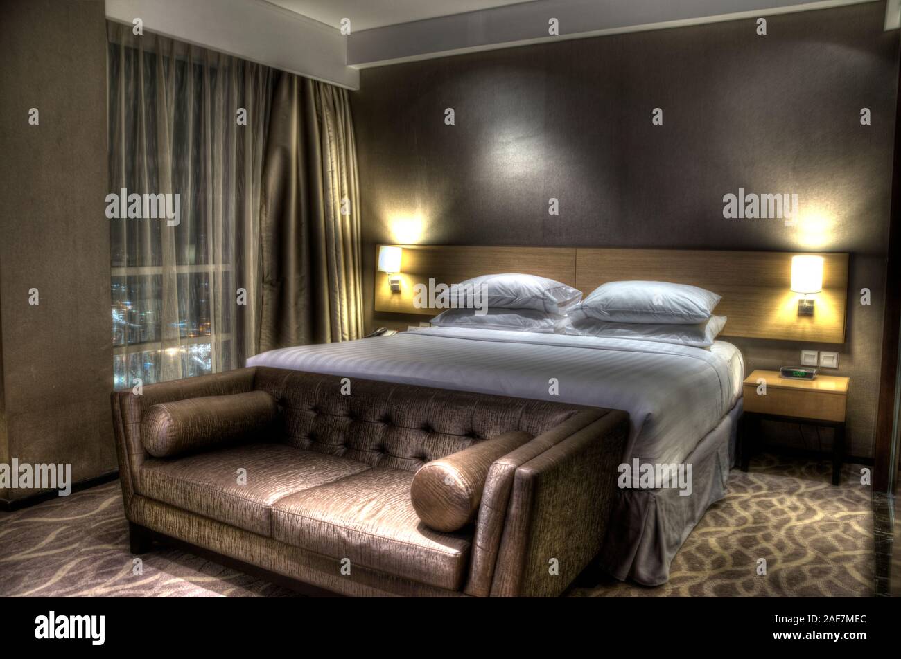 beautiful bedroom in condomunium, apartment, house with double bed and ...