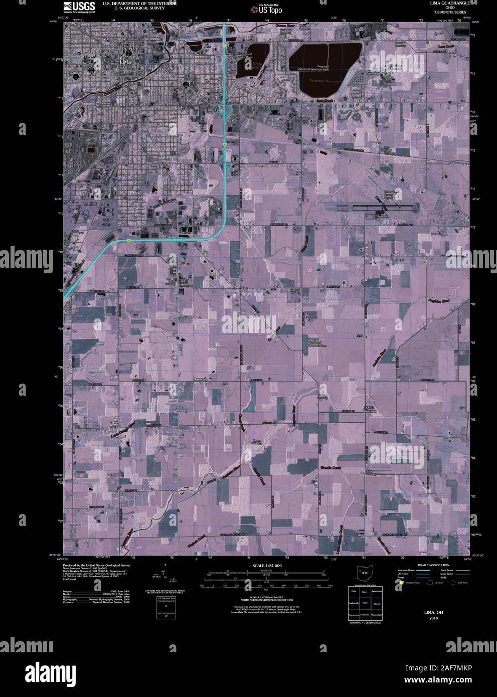 Lima Ohio Map High Resolution Stock Photography and Images - Alamy