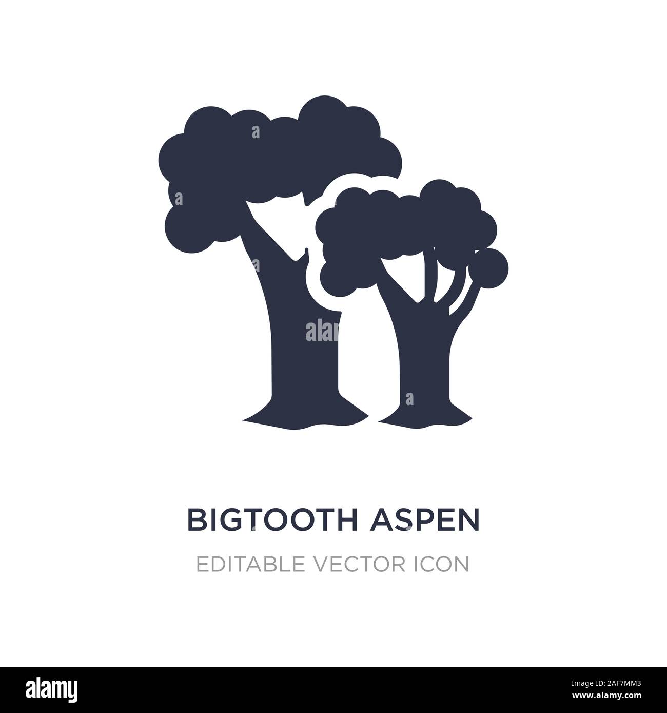 bigtooth aspen tree icon on white background. Simple element ...