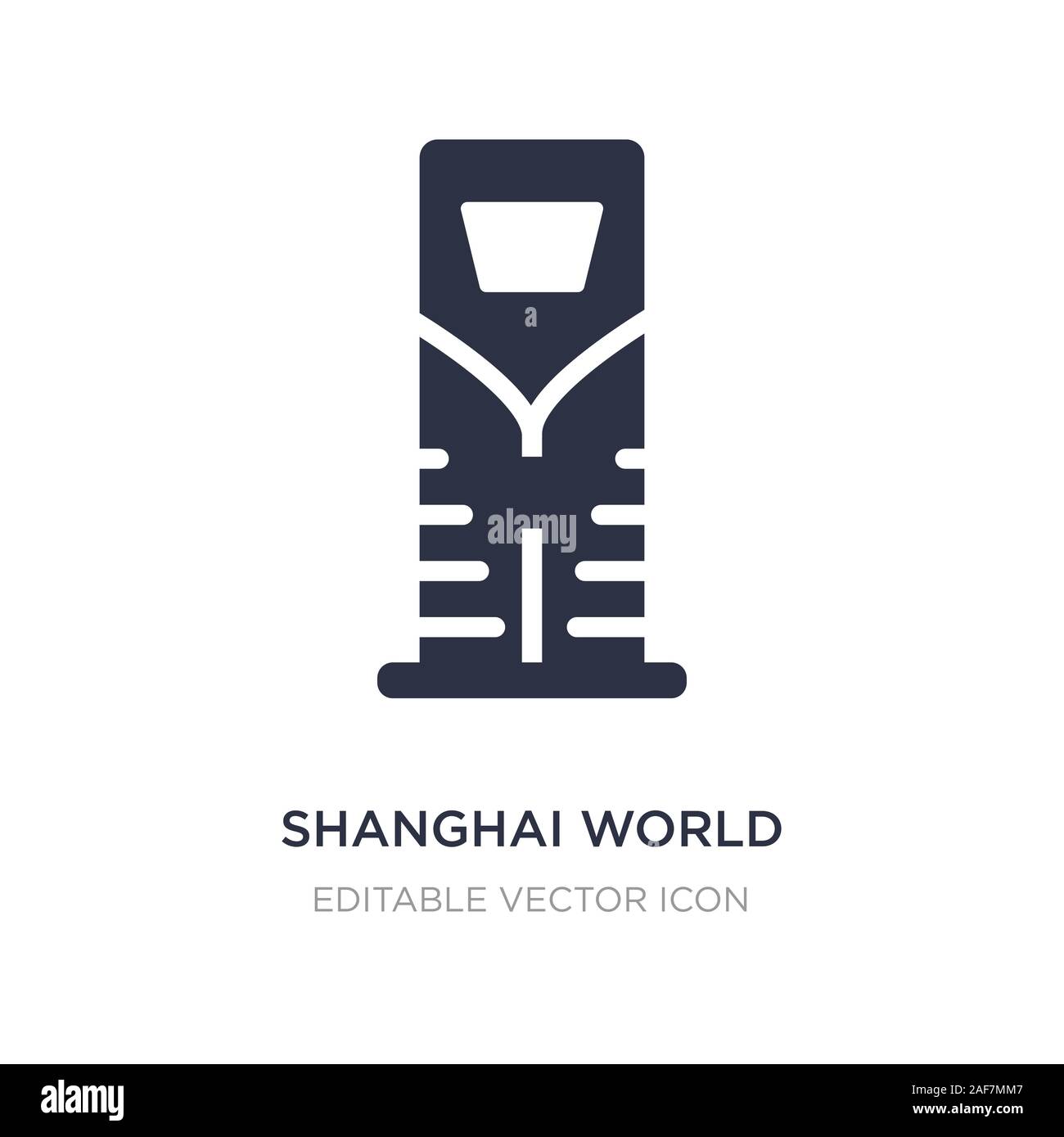shanghai world financial center icon on white background. Simple ...