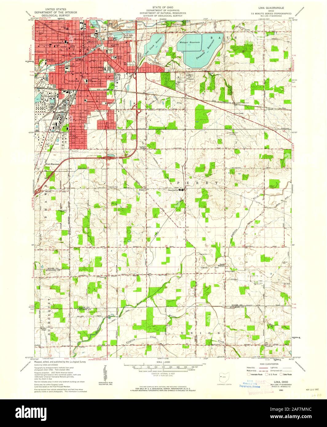 Lima ohio map hi-res stock photography and images - Alamy