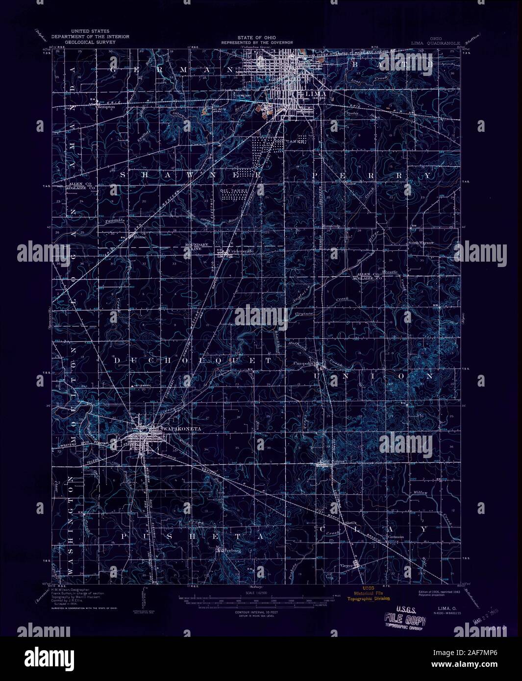 Lima ohio map hi-res stock photography and images - Alamy